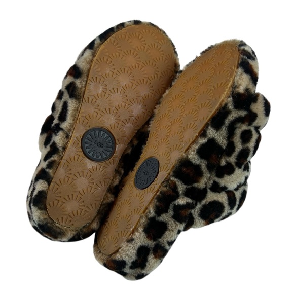 UGG | Shoes | Ugg Fluff Yeah Leopard Print Slip On Slides Slippers ...